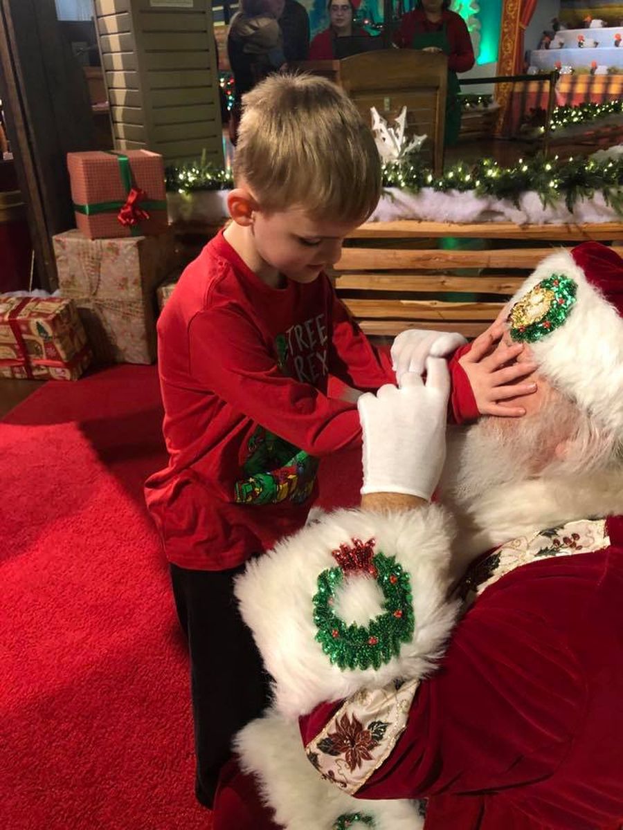 Anxious mom whispers in Santa’s ear “he’s blind and autistic”