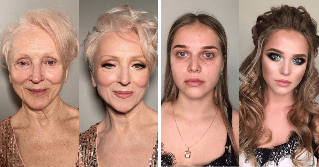 48 times makeup reversed the clock shared online