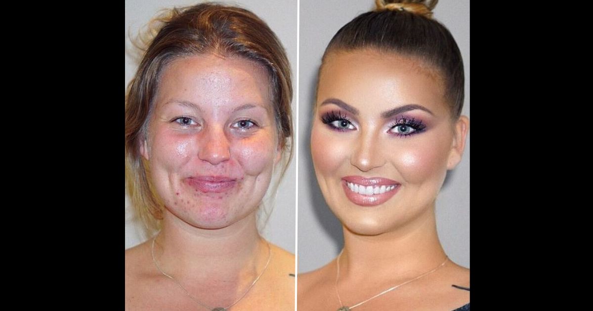 Women share their with and w/o makeup pics. Some look like entirely ...